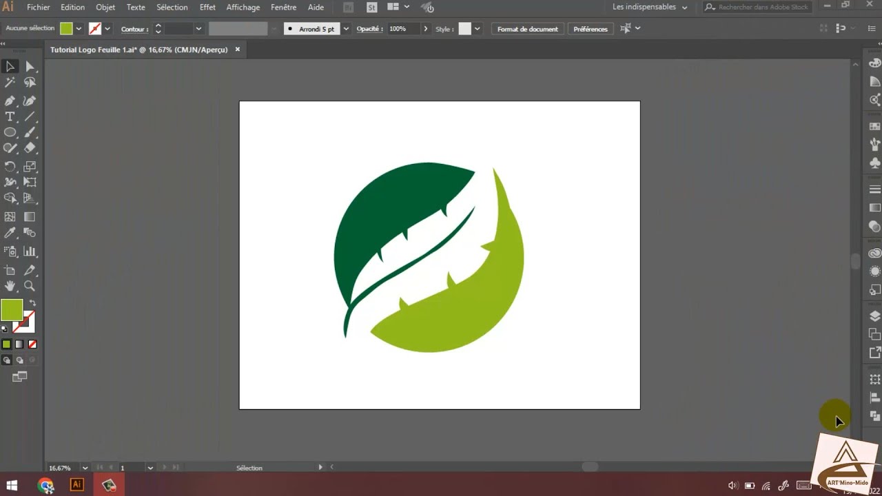 Créer un logo "Aile de cercle" dans Adobe Illustrator - YouTube
