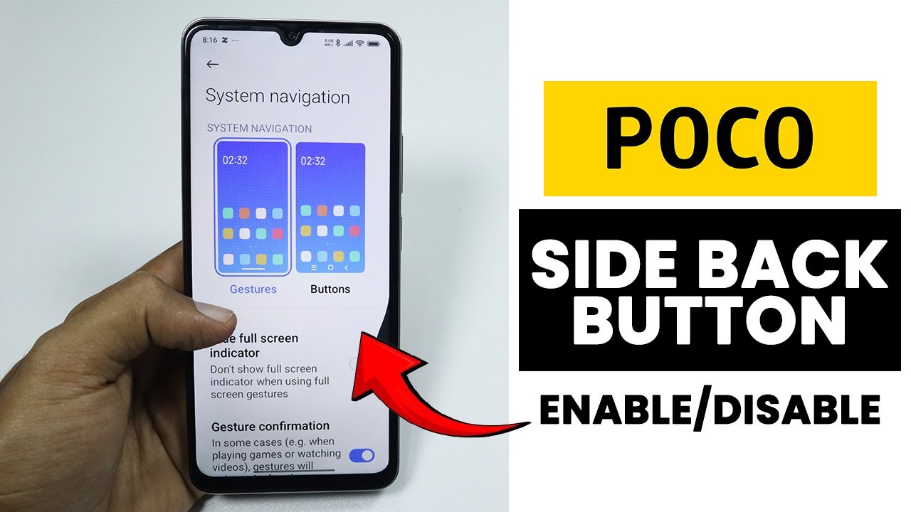 Enable Side Back Button on Any Poco Phone - Turn ON Swipe Gesture - YouTube