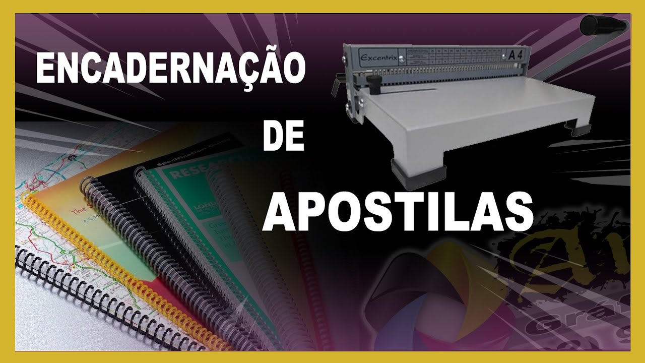 Como se Faz Encadernação de apostilas e Trabalhos escolares - YouTube