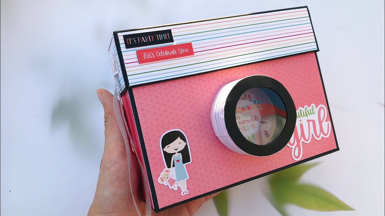 Camera box for mini album| My Handmade | - YouTube