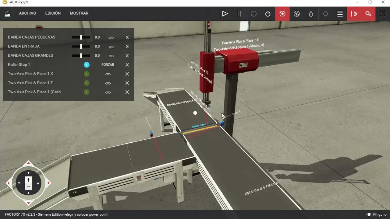 FACTORY IO PICK AND PLACE (ELEGIR Y COLOCAR) - ETIQUETAS - YouTube