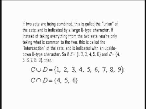 Set Notation - Youtube