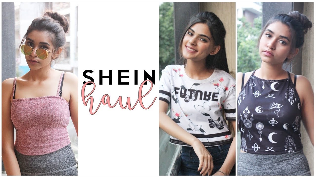 SHEIN TEE FOR ONLY ₹67? | SHEIN TRY-ON HAUL | Saina and Tanisha - YouTube