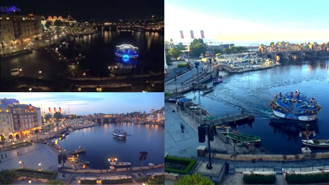 Tokyo DisneySEA Mediterranean Harbor BGM winter from early morning cam2 ...