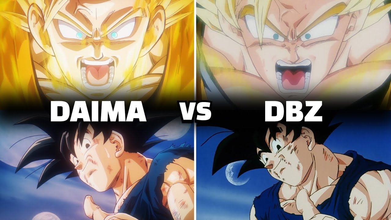 Re-Animated Scenes - DB Diama Vs DBZ Side By Side Comparison - YouTube