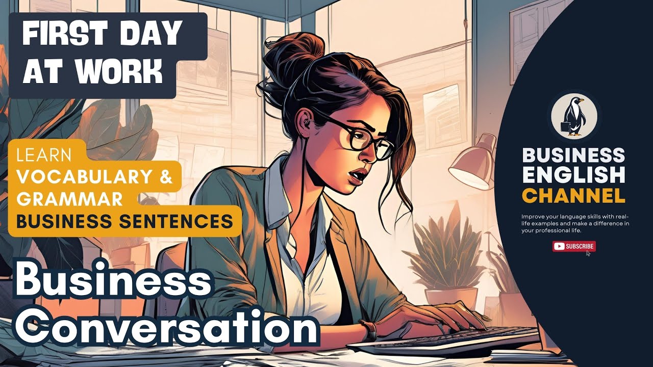 Business English Conversation - First Day at Work. Office Dialogues ...