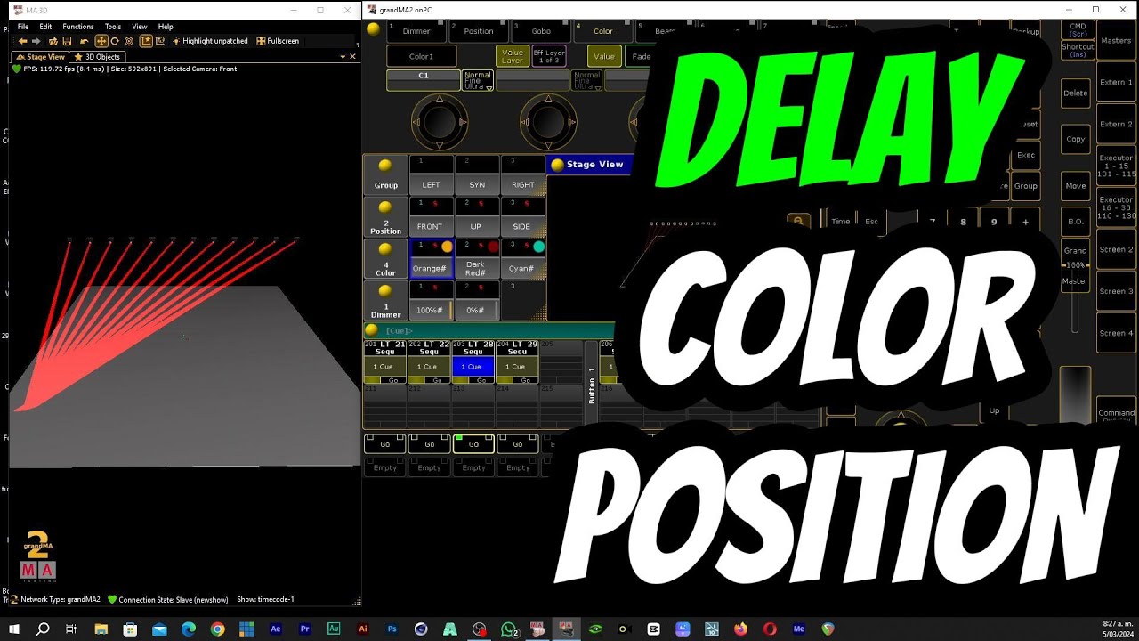 Grandma2 Tutorial Español - DELAY COLOR POSITION - YouTube