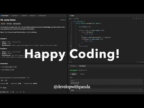 Day 29 | Jump Game | LeetCode | Java | DevelopWithPanda - YouTube