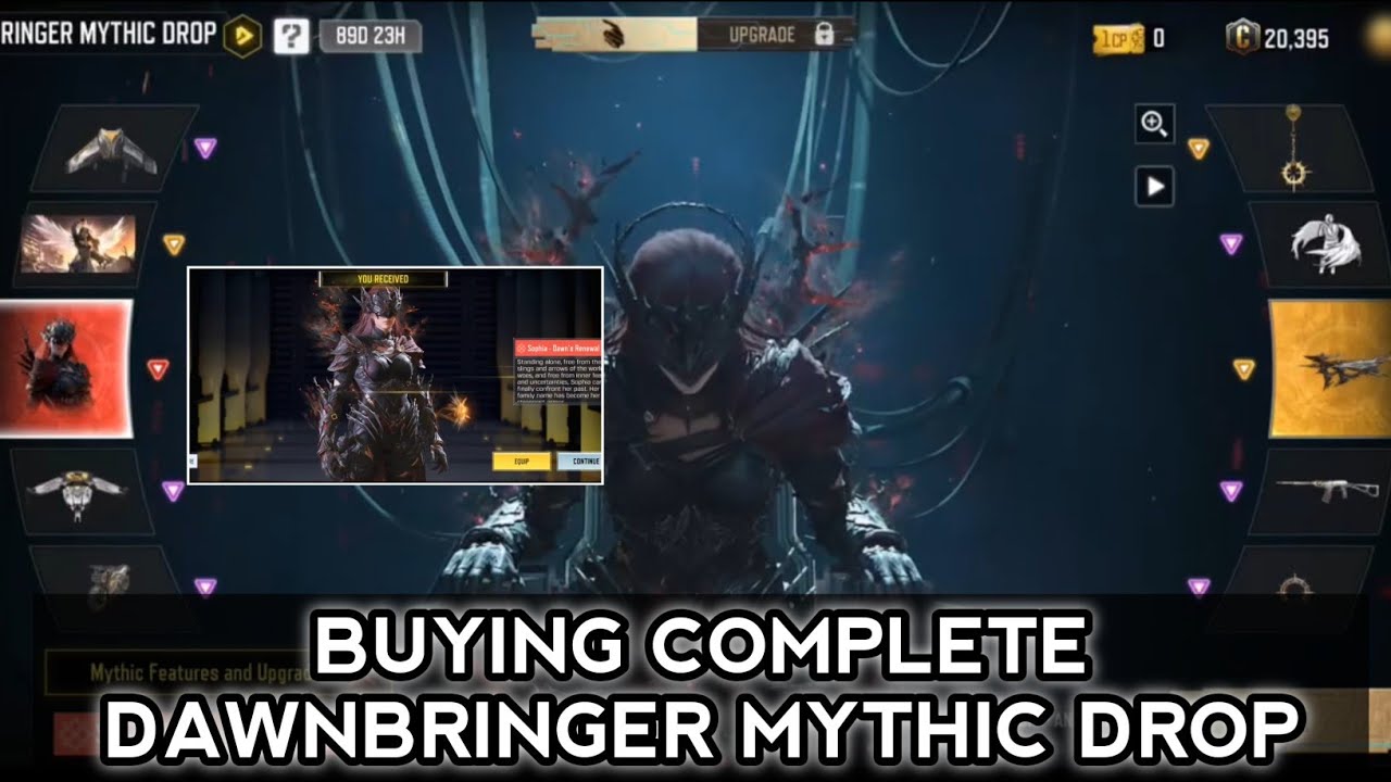 BUYING FULL DAWNBRINGER MYTHIC LUCKY DRAW IN CODM 2025 | MYTHIC SOPHIA ...