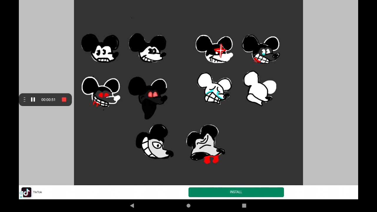 redrawing fnf vs mouse icons - YouTube