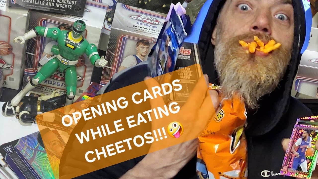 Eating Cheetos While Opening a Pack of Panini Basketball Cards!!! - YouTube