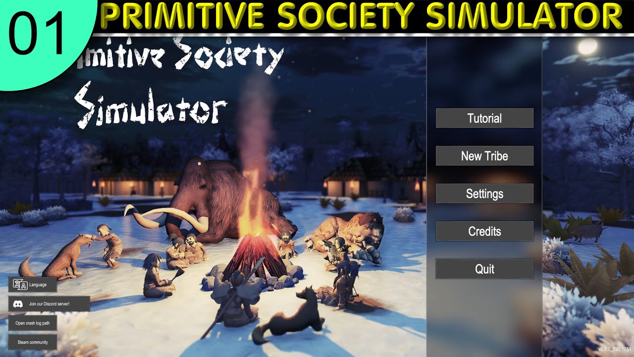 (01) PRIMITIVE SOCIETY SIMULATOR = Gameplay 4K 60 FPS - YouTube