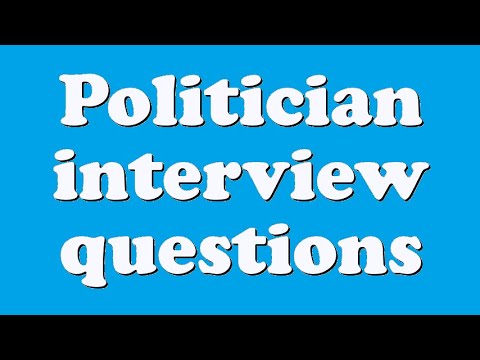 Politician interview questions - YouTube