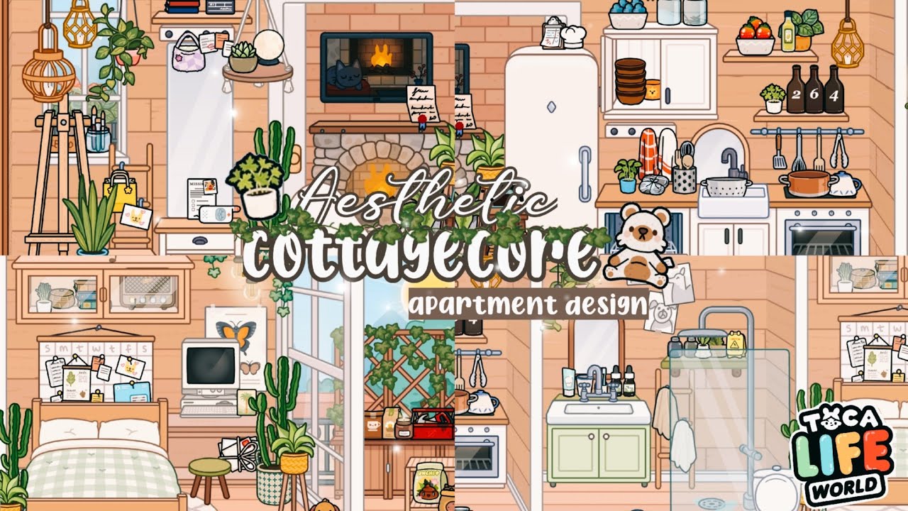 Aesthetic COTTAGECORE APARTMENT in tocaboca 🌿🪵||tocaboca house design ...