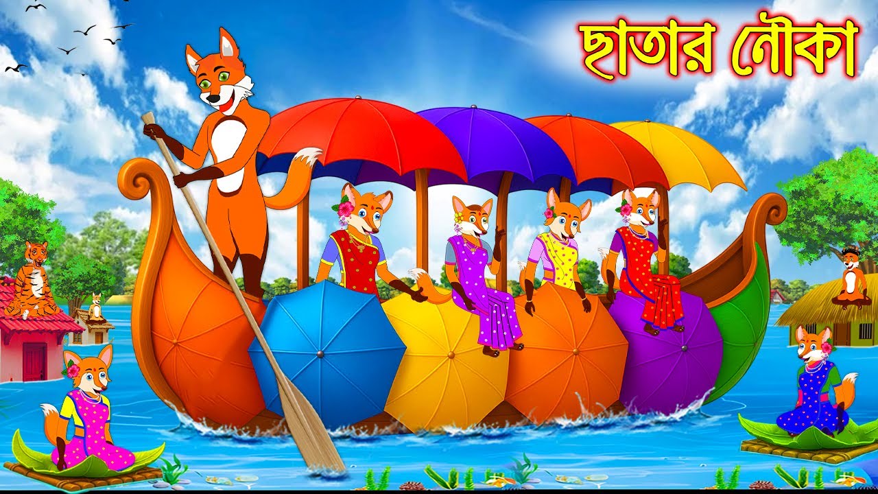 ছাতার নৌকা | Chatar Nowka | Fox Cartoon | Interesting & Comedy stories ...