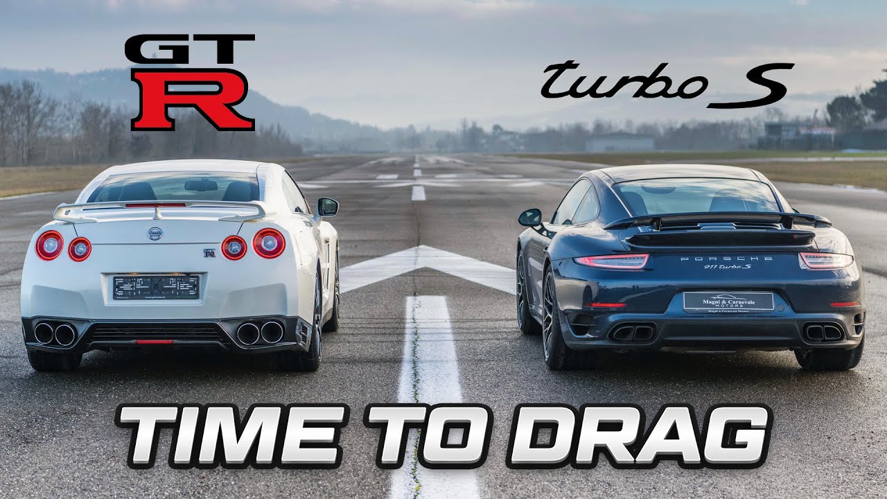 NISSAN GT-R vs PORSCHE 991 Turbo S - TIME TO DRAG - YouTube