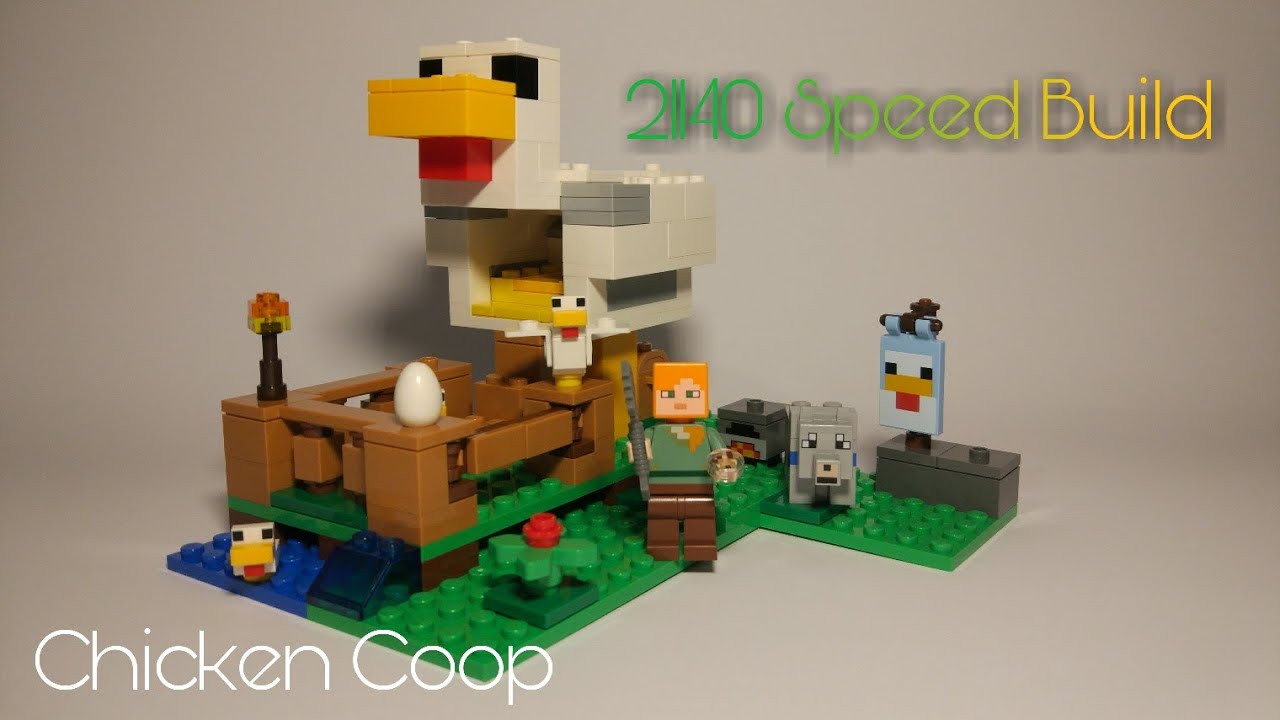 2018 Lego Minecraft 21140 Chicken Coop Time-Lapse Speed Build ...