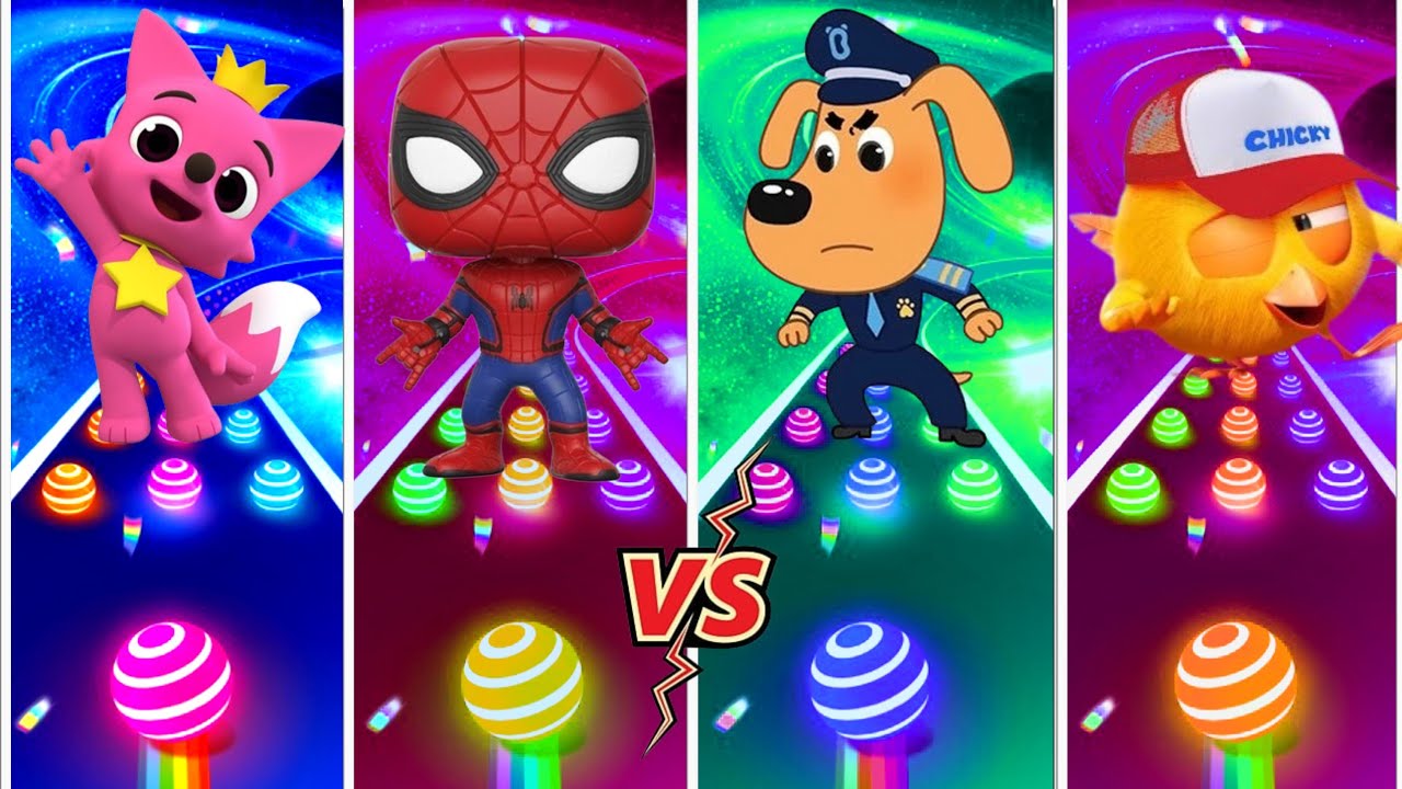 Pinkfong 🆚 Spider Man 🆚 Sheriff Labrador 🆚 Where's Chicky. Edm Rush ...