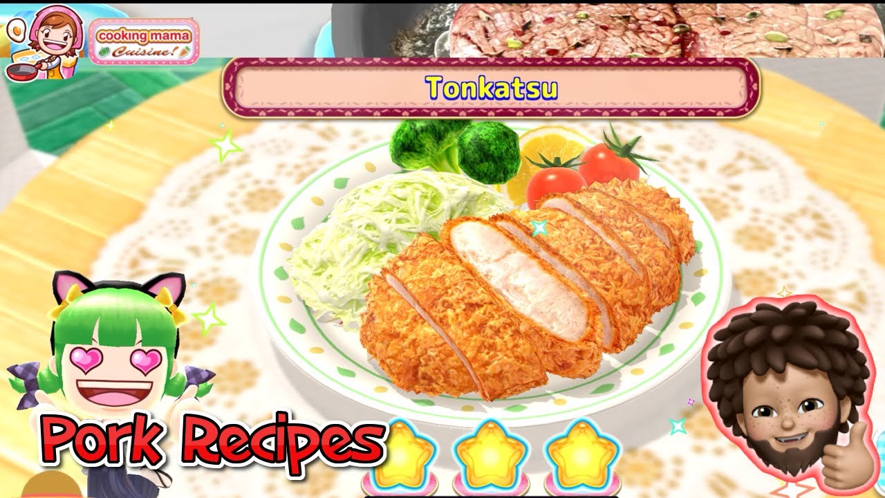 Cooking Mama: Cuisine! - Pork Recipes | Tonkatsu - YouTube