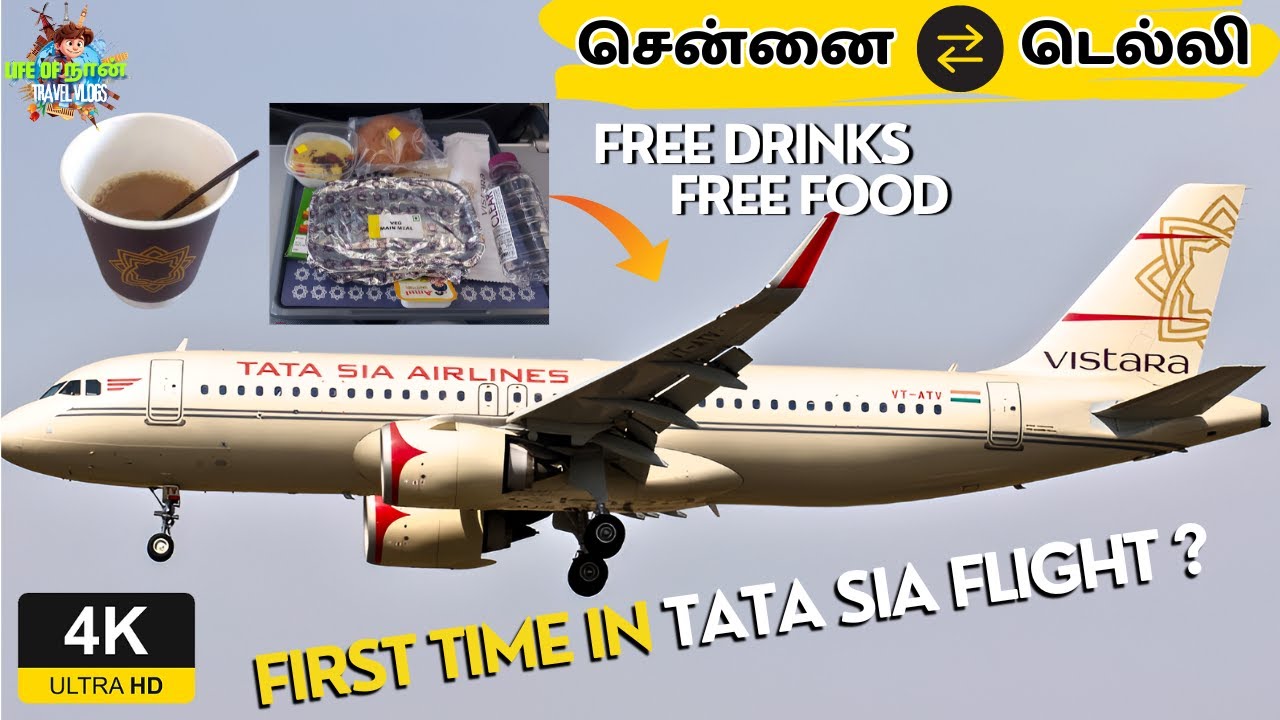 🤩First time flight experience tamil | TATA SIA Airlines (Vistara ...