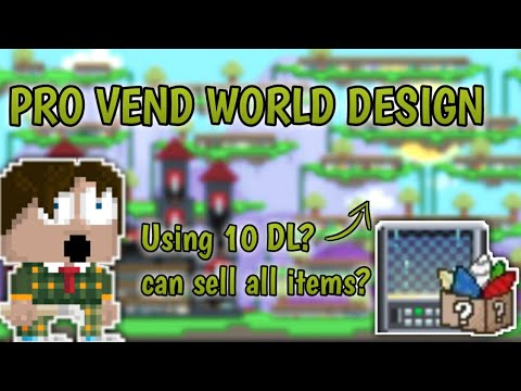 Building a Very Pro Vend World Design | Growtopia World Design - YouTube