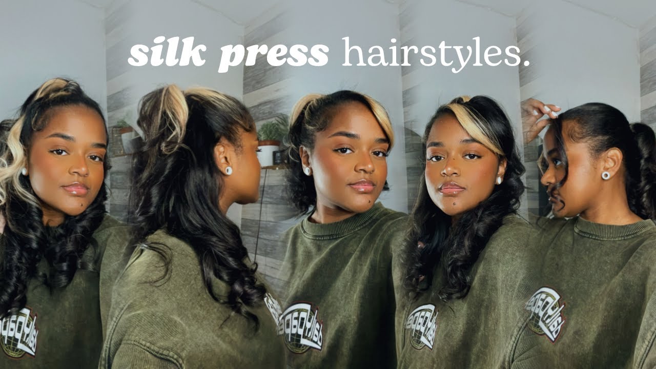 Simple Silk Press Hairstyles Youtube