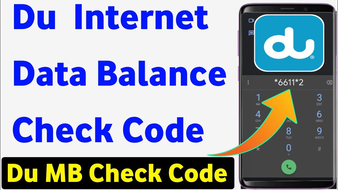 Du MB Check Code | Du Data Balance Check Code | Du Internet Package ...