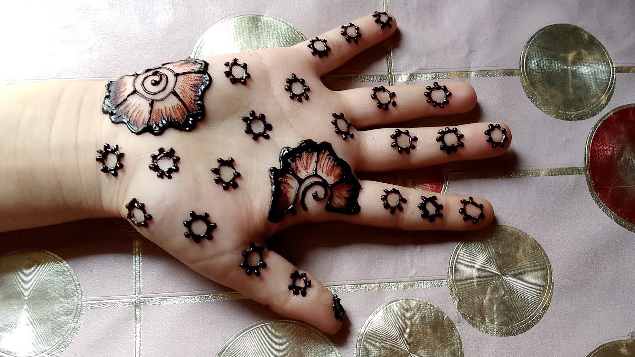 Children simple design mehndi | Fiza Mehndi Designs - YouTube
