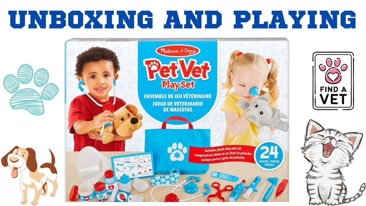 Unboxing and Playing with Pet Vet Play Set - YouTube