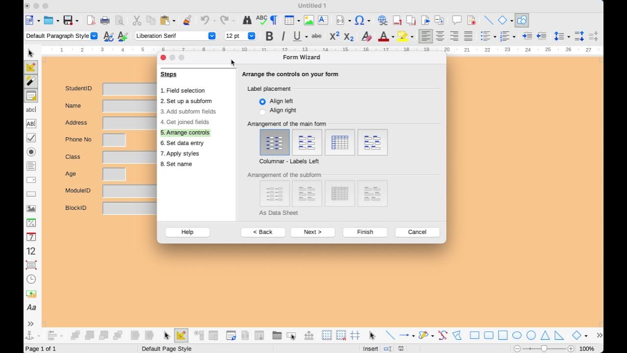 LIBREOFFICE Create Form - YouTube