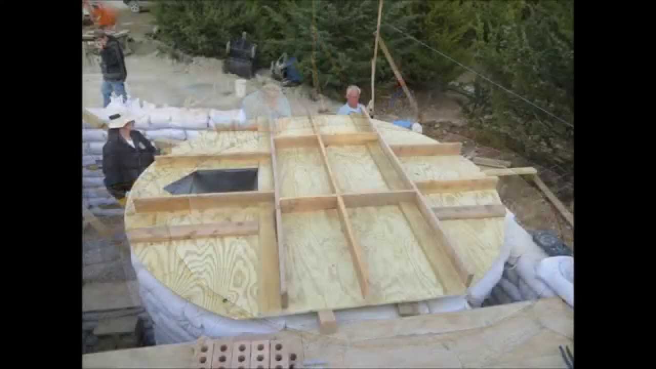 Earthbag Rainwater Cistern - YouTube