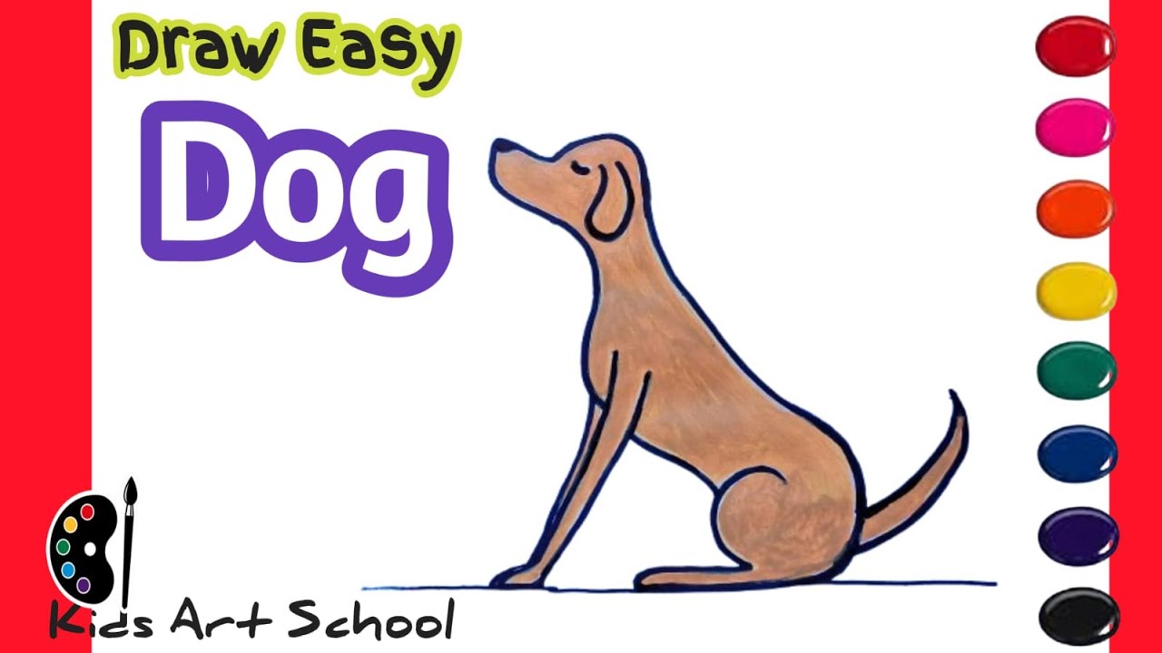 Dog Drawing | How to Draw a Dog | Draw easy Dog| Drawing for Kids - YouTube