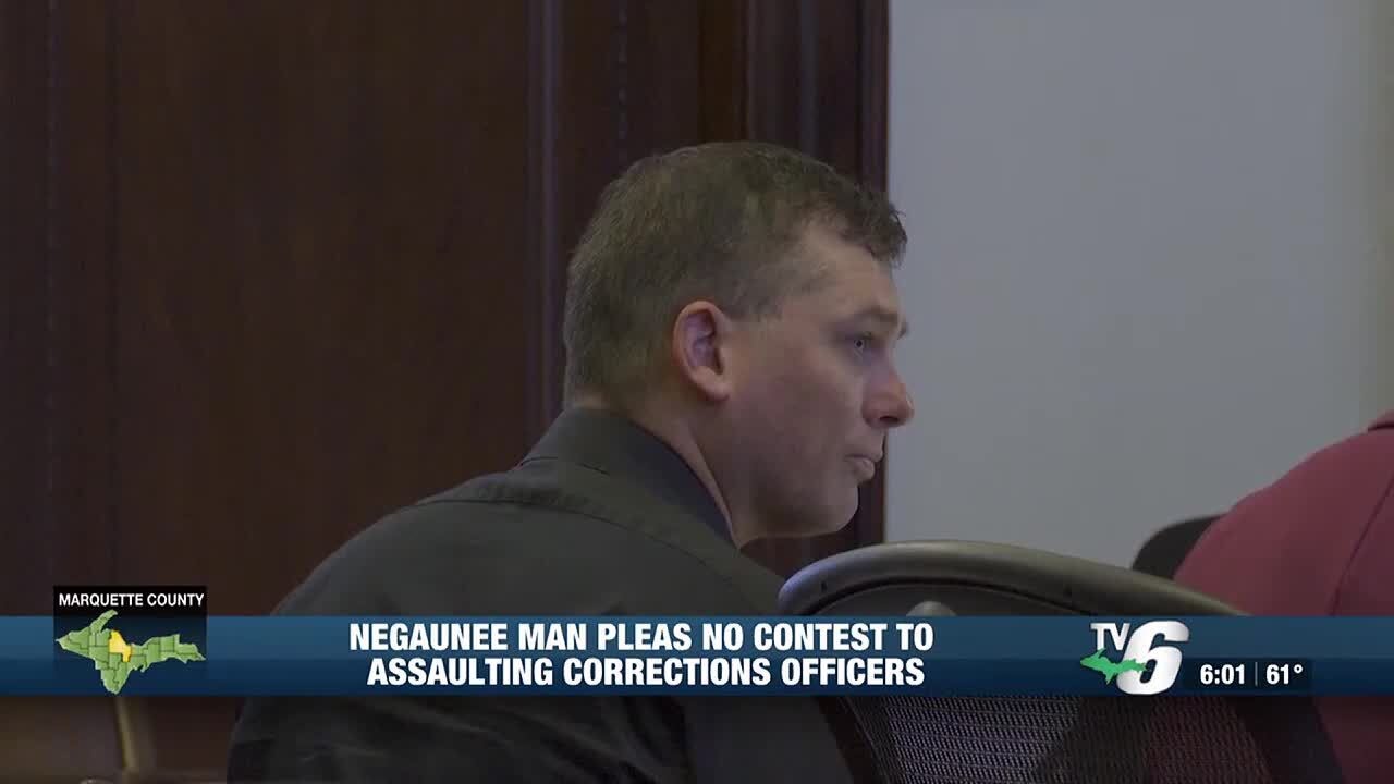 Negaunee man pleads no contest to assaulting corrections officers - YouTube