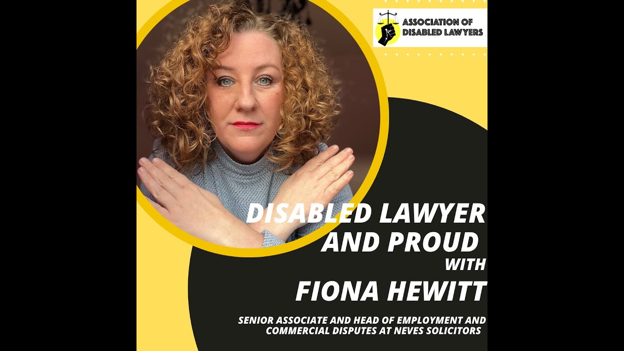 Disabled Lawyer and Proud: Fiona Hewitt - YouTube