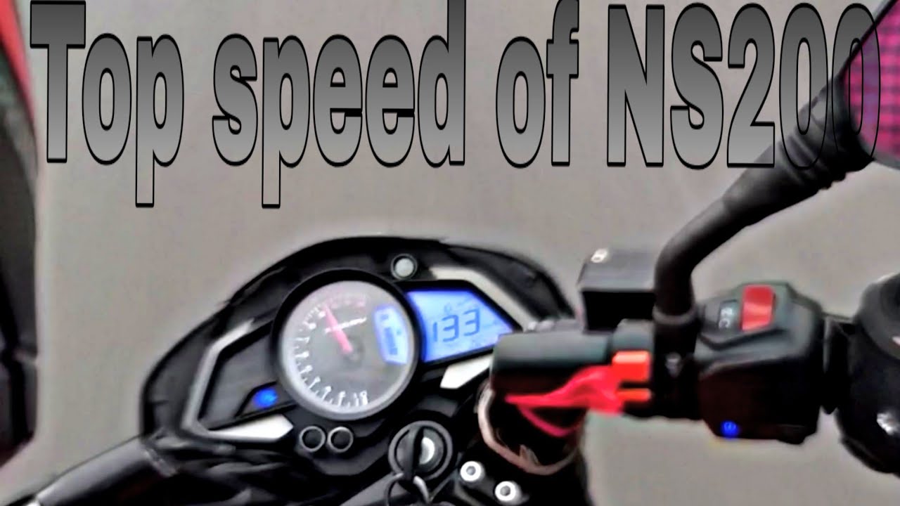 Dragging NS 200 to its top speed. - YouTube