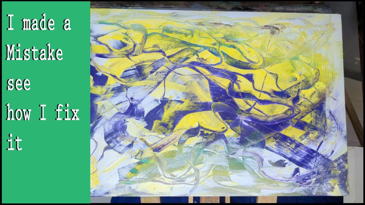 Abstract painting mistakes and fixes - YouTube