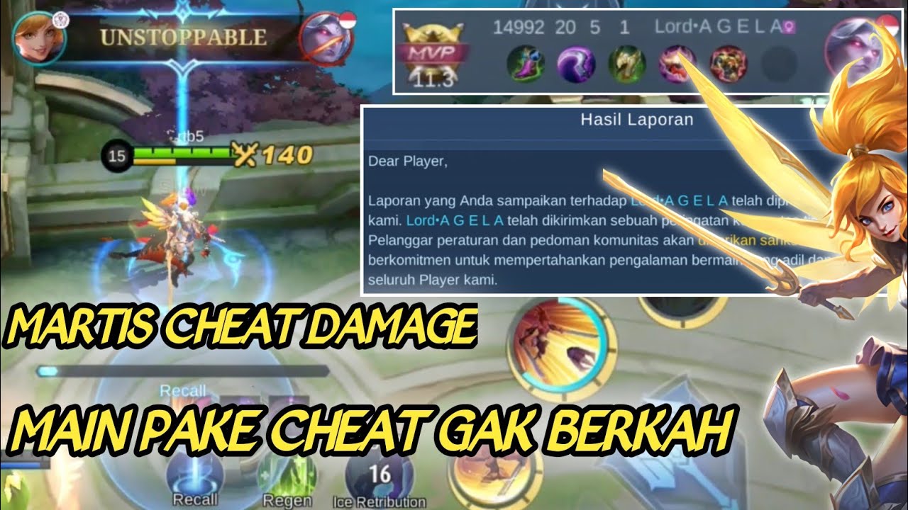 MARTIS CHEAT DAMAGE || FANNY RECALL RECALLIN || KASIH PAHAM CHEATER !!! CHEAT DAMAGE MOBILE ...