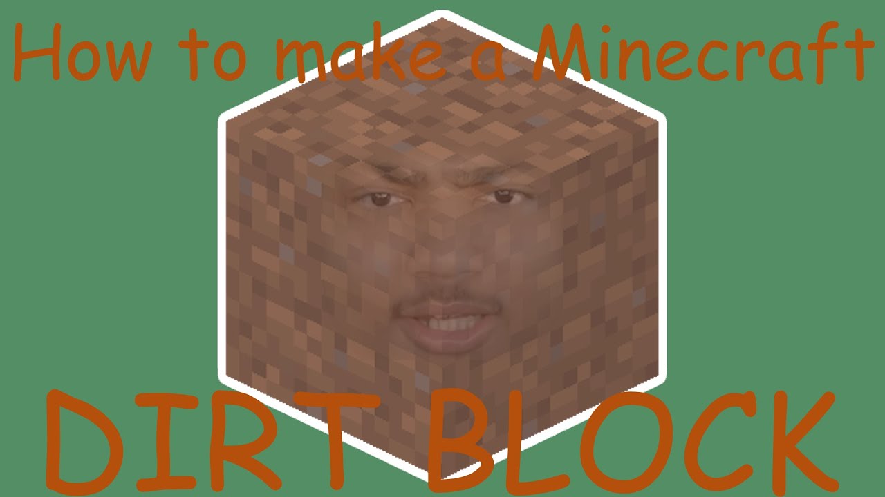 How to make a Minecraft dirt block - YouTube