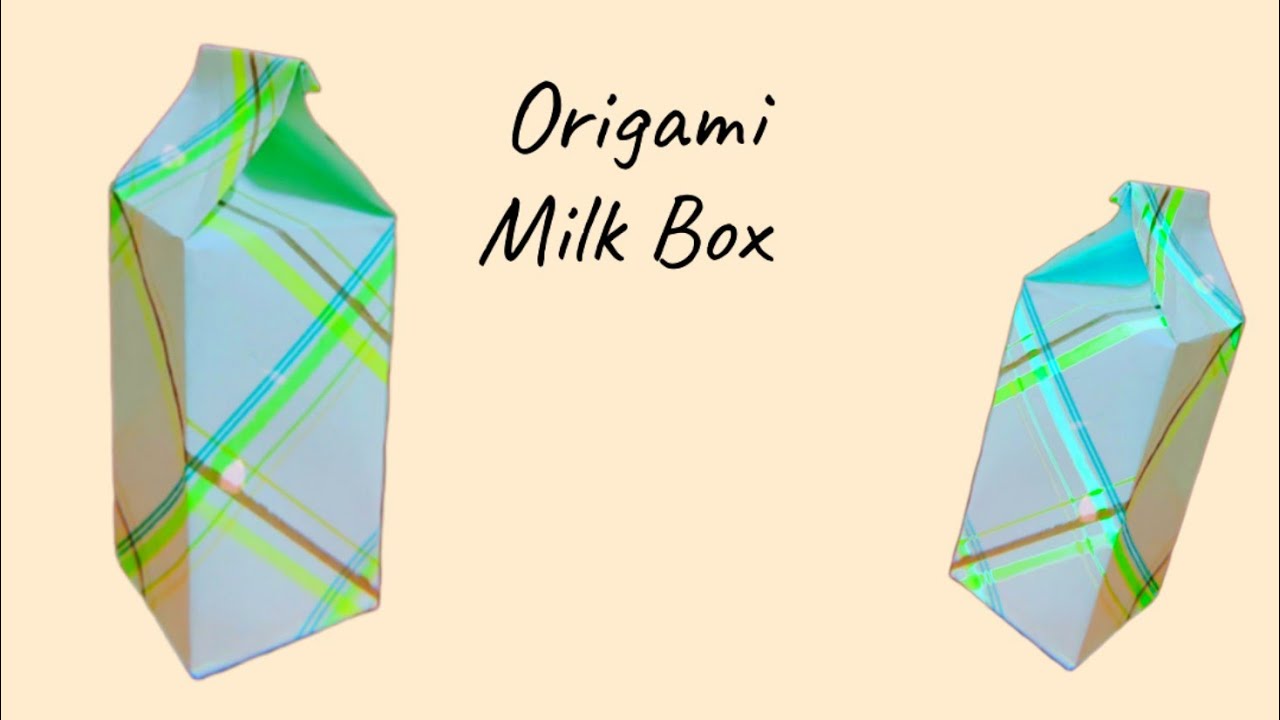 How To Make Origami Kawaii Milk Box 😍 | DIY Easy Paper Craft 🤗 ...