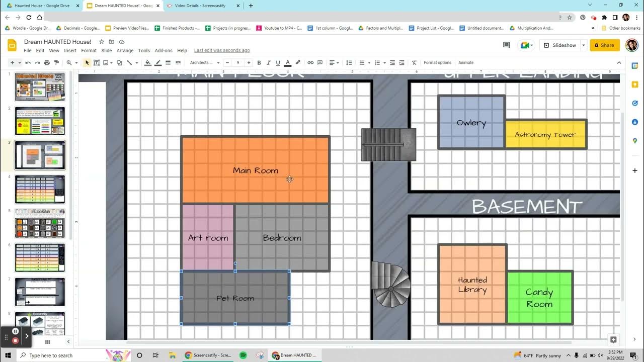 Design a Haunted House Math Project Pt. 2 - Calculate Area for Each ...