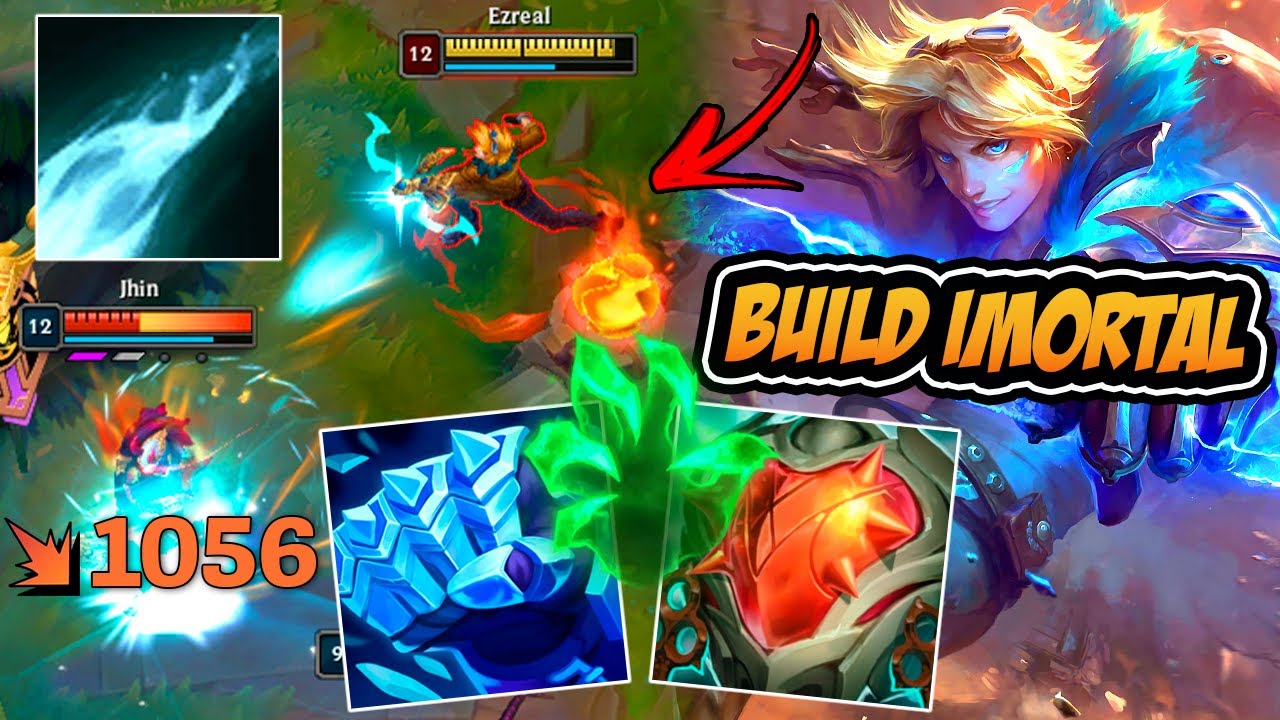 A BUILD TANK DO EZREAL QUE DEIXA ELE IMORTAL COM MUITO DANO - LEAGUE OF ...