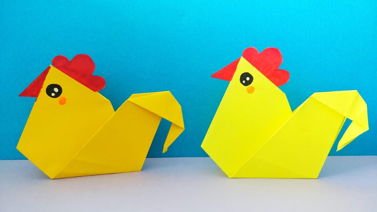 Origami hen| easy paper hen | origami hen easy - YouTube