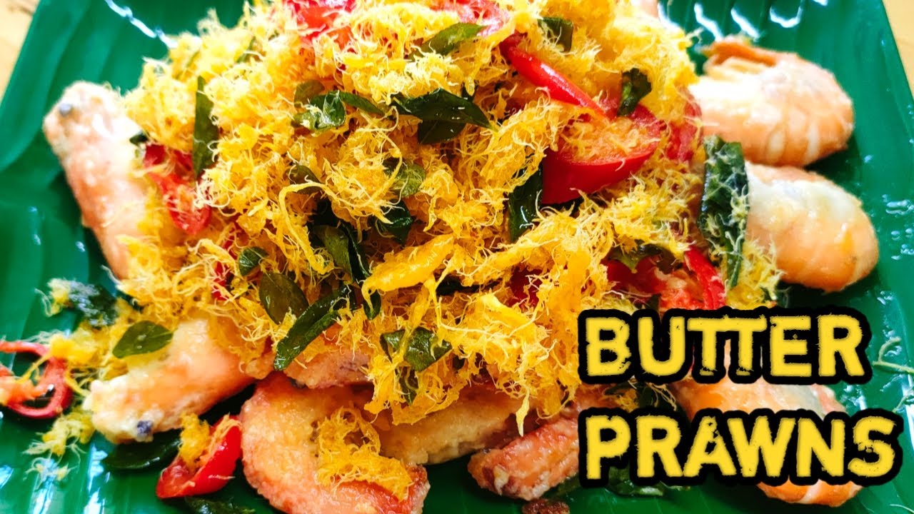 HOW TO COOK BUTTER PRAWNS with EGG FLOSS - YouTube
