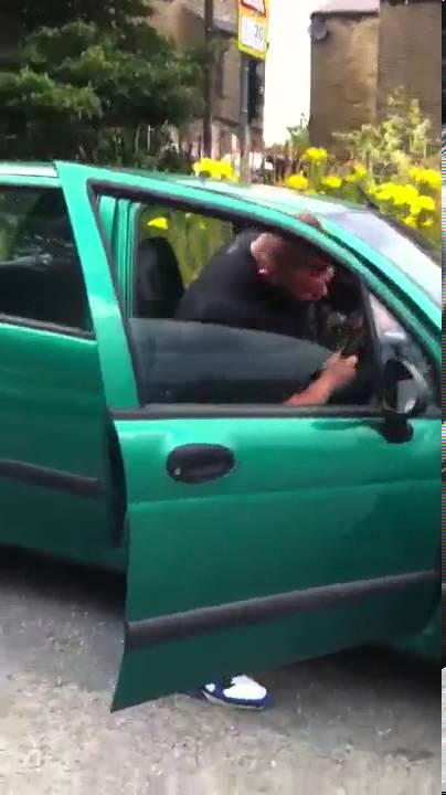 Bodybuilder in car - YouTube