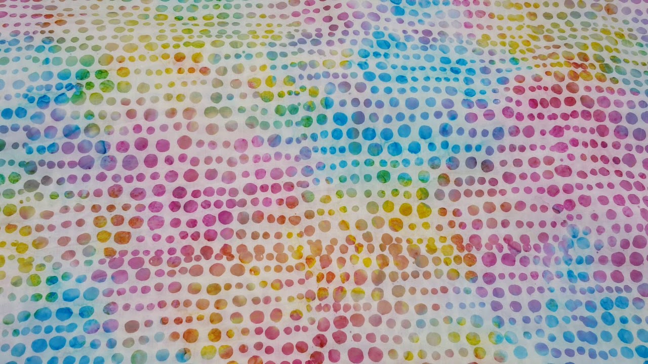 extra wide batik fabric by Timeless Treasures with colorful dots - YouTube