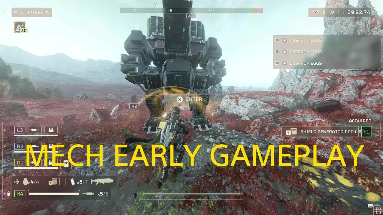 HELLDIVERS 2 Armoured Mech - YouTube