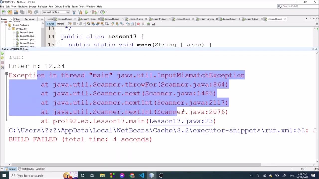 Java Pro192e5 Buổi 6 Exception Try Catch Finally List Arraylist Generic Youtube