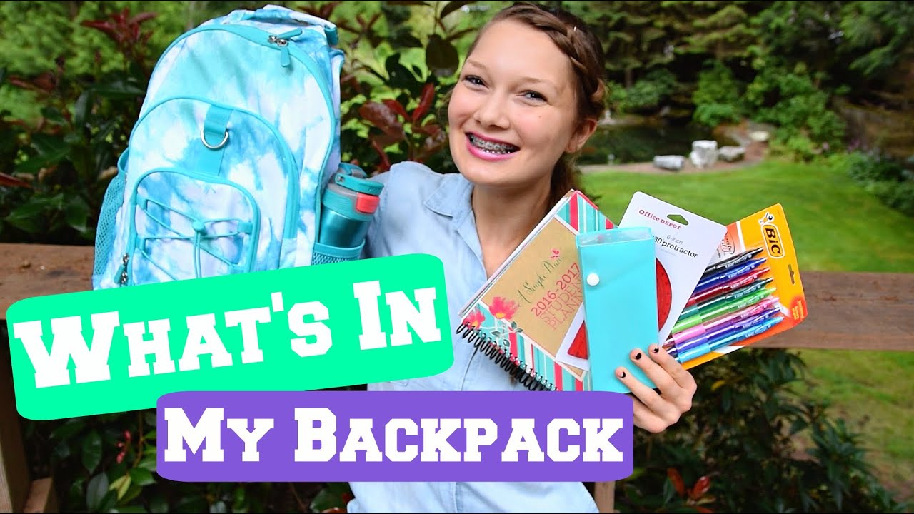 What's In My Backpack: School Supplies Haul 2016! - YouTube