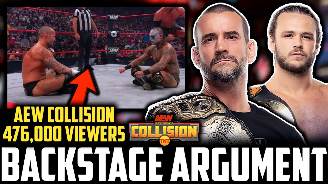 AEW CM Punk & Jack Perry BACKSTAGE ARGUMENT | AEW Collision 476,000 ...