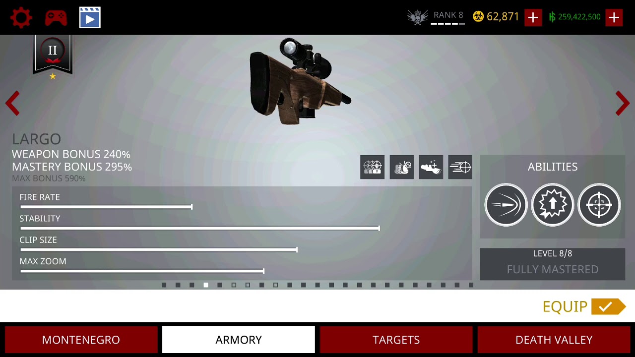 Hitman Sniper: all premium guns fully mastered - YouTube
